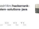 Github Kalpesh14m Hackerrank Problem Solutions Java