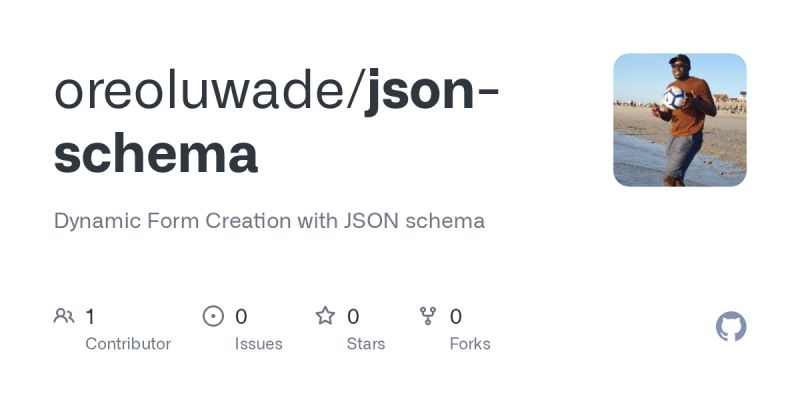 GitHub - oreoluwade/json-schema: Dynamic Form Creation with JSON schema