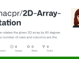 Github Ramacpr 2d Array Rotation The Code Rotates The Given 2d Array