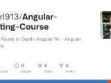 Github Charl913 Angular Routing Course Angular Router In Depth