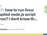 How To Run Linux Compiled Node Js Script In Linux I Dont Know The