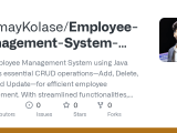 Github Tanmaykolase Employee Management System Using Java The