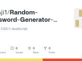 Github 1sanji1 Random Password Generator With Javascript Html Css