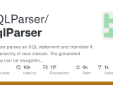 Examples Of Sql Parsing Jsqlparser Jsqlparser Wiki Github