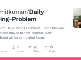 Github Offamitkumar Daily Coding Problem Solution For Daily Coding