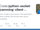 Github Wittcode Python Socket Programming Client Server Messenger