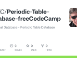 Github Ic Xc Periodic Table Database Freecodecamp Relational