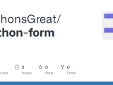 Github Pythonsgreat Python Form