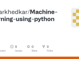 Github Onkarkhedkar Machine Learning Using Python