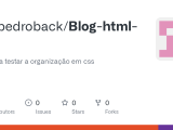 Github Ericpedroback Blog Html Css Site Para Testar A Organização Em Css