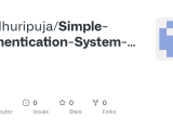 Github Madhuripuja Simple Authentication System In Python