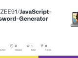 Github Geezee91 Javascript Password Generator