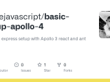 Github Nodejavascript Basic Setup Apollo 4 Apollo 4 Express Setup