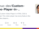 Github Nvphuc Dev Custom Video Player In Javascript Build A Custom