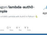 Github Epsagon Lambda Auth0 Example Example Of Aws Lambda With Auth0
