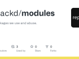 Github Repackd Modules The Packages We Use And Abuse