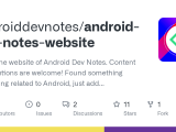 Github Androiddevnotes Android Dev Notes Website рџљђ рџ ђ The Website Of