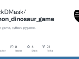 Github Blockdmask Python Dinosaur Game Dinosaur Game Python Pygame