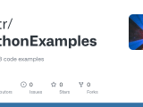 Github Riftr Pythonexamples Python 3 Code Examples