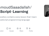 Github Mahmoudsaaadallah Javascript Learning This Repository