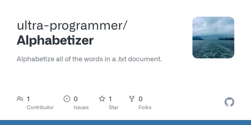 GitHub - ultra-programmer/Alphabetizer: Alphabetize all of the words in ...