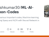 Github Ashishkumar30 Ml Ai Python Codes Python Various Important