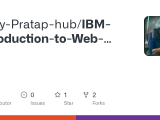 Github Uday Pratap Hub Ibm Introduction To Web Development With Html