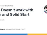 Doesn T Work With Npm And Solid Start Issue 25 Solid Libs Solid