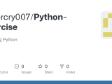 Github Silvercry007 Python Exercise Learning Python
