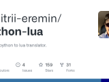 Github Dmitrii Eremin Python Lua Simple Python To Lua Translator