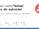 Github Fastapi Users Fastapi Users Db Sqlmodel Fastapi Users