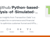 Python Based Analysis Of Simulated Transaction And Customer Data Python
