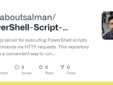 Github Howaboutsalman Powershell Script Runner Nodejs A Node Js