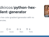 Github Davidkircos Python Hex Gradient Generator A Simple Hex Color