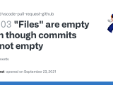 Files Are Empty Even Though Commits Are Not Empty Issue 3003