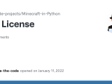 License Issue 14 Clear Code Projects Minecraft In Python Github