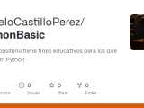 Github Angelocastilloperez Pythonbasic Este Repositorio Tiene Fines