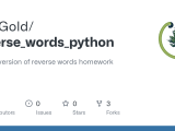 Github Adagold Reverse Words Python Python Version Of Reverse Words