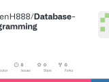 Github Yichenh888 Database Programming