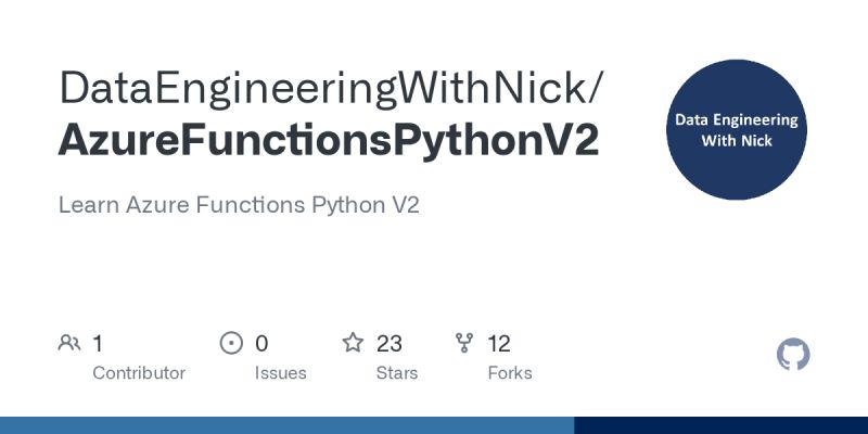 Github Azure Samples Azure Functions Python V2 This Is A Repository - Ultra HD Dark Design - Retina
