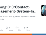 Github Shivang1010 Contact Management System In Python A Simple