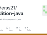 Github Coderss21 Addition Java Simple Addition Program In Java