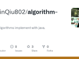 Github Kelvinqiu802 Algorithm Java Useful Algorithms Implement With