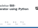 Github Aswadekar Bill Generator Using Python