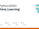 Github Getpython2020 Machine Learning