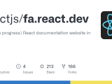 Github Reactjs Fa React Dev Work In Progress React Documentation