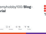 Github Codemyhobby100 Blog Tutorial