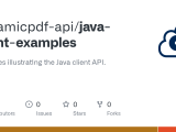 Github Dynamicpdf Api Java Client Examples Examples Illustrating The
