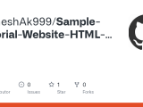 Github Maheshak999 Sample Tutorial Website Html Css Js