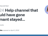 Help Channel That Should Have Gone Dormant Stayed Occupied Issue